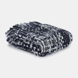National Trust Chunky Knit Recycled Navy Throw | National Trust Shop